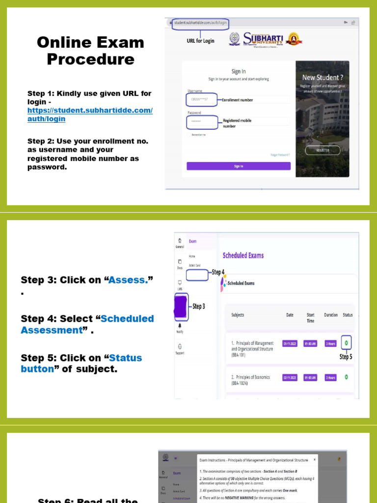 Online Exam and Assignment Procedure | PDF | Career & Growth