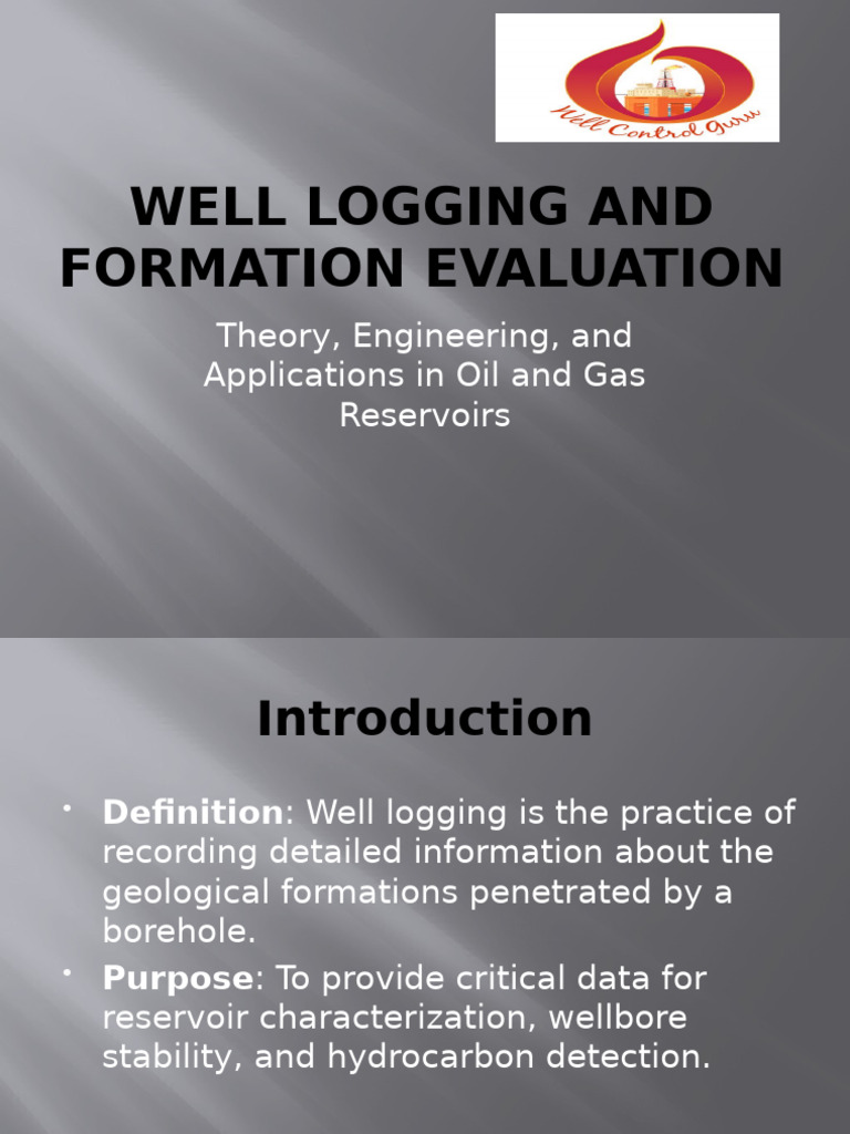 Well Logging and Formation Evaluation | PDF