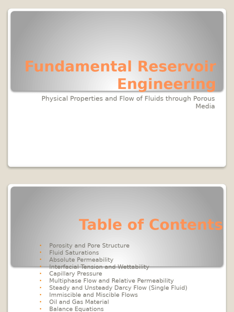 Reservoir Engineering Fundamentals | PDF | Petroleum Reservoir ...