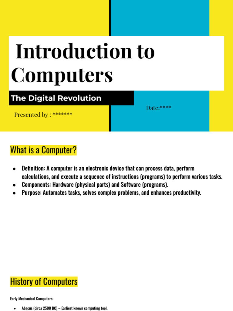 Introduction To Computers | PDF