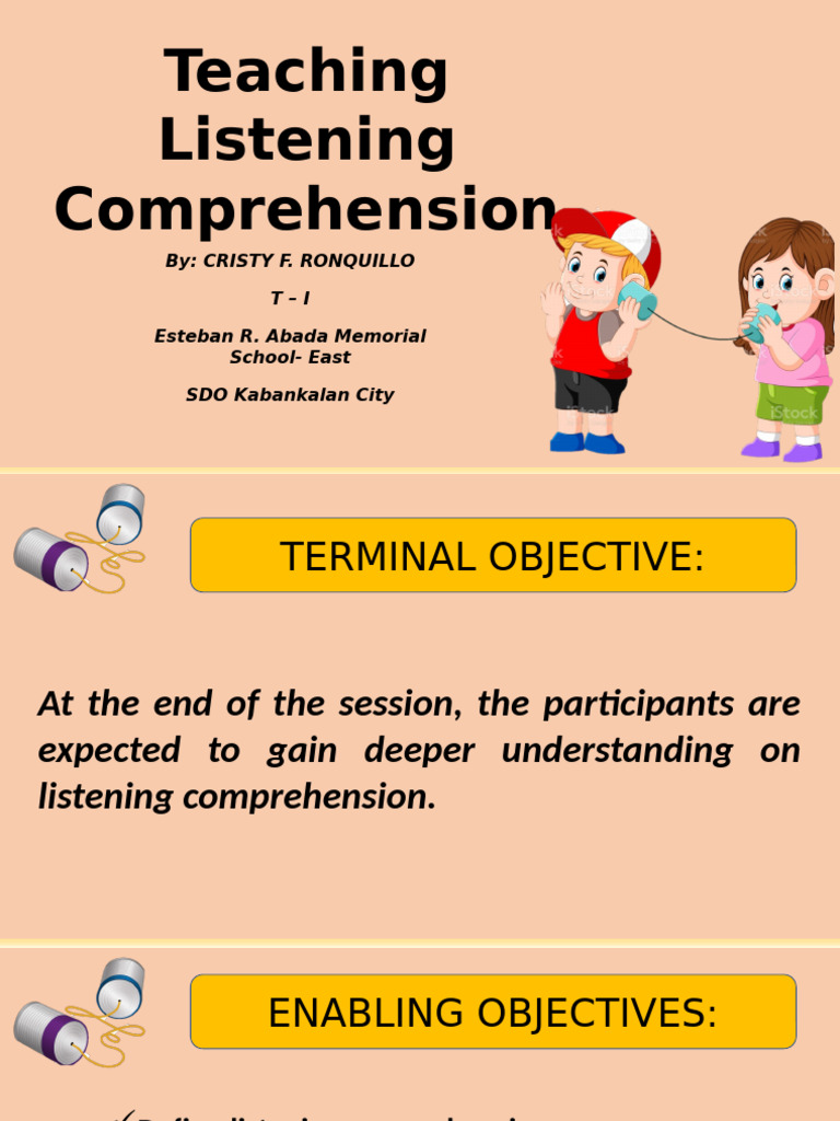 LISTENING COMPREHENSION | PDF