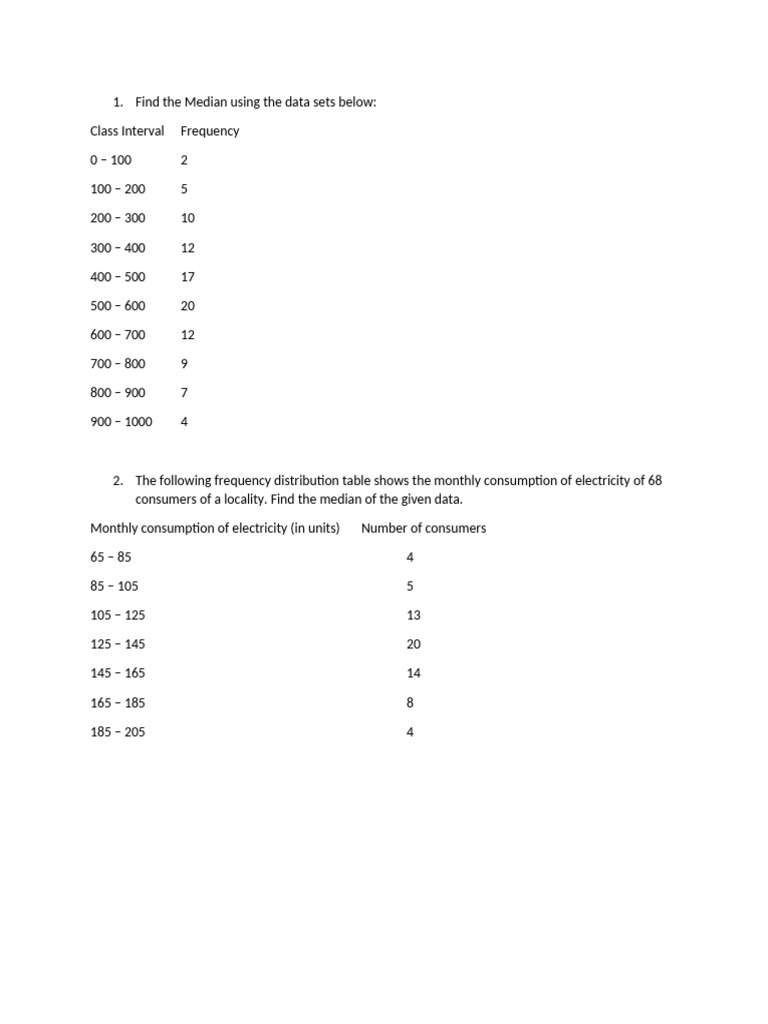 Median Using Grouped Data | PDF