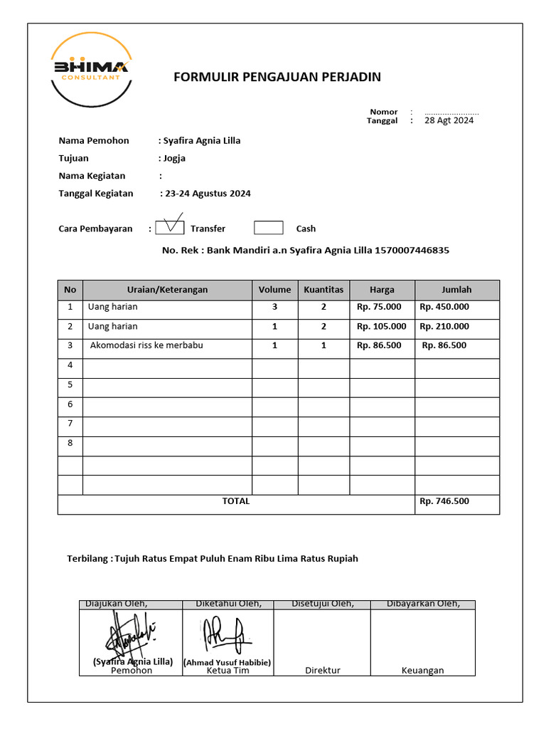 Perjadin Acara Kemendagri | PDF