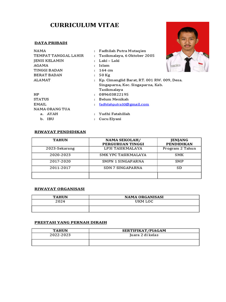 CV Putra | PDF