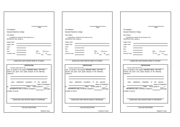 Completion Form | PDF