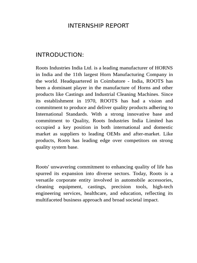 Internship Report | PDF