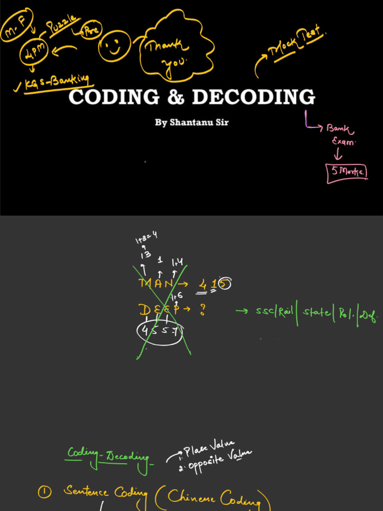 3.lecture-03 II Coding & Decoding | PDF