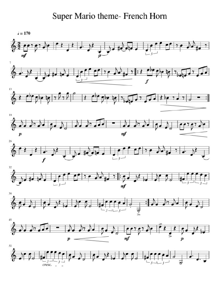 French Horn Super Mario Theme | PDF