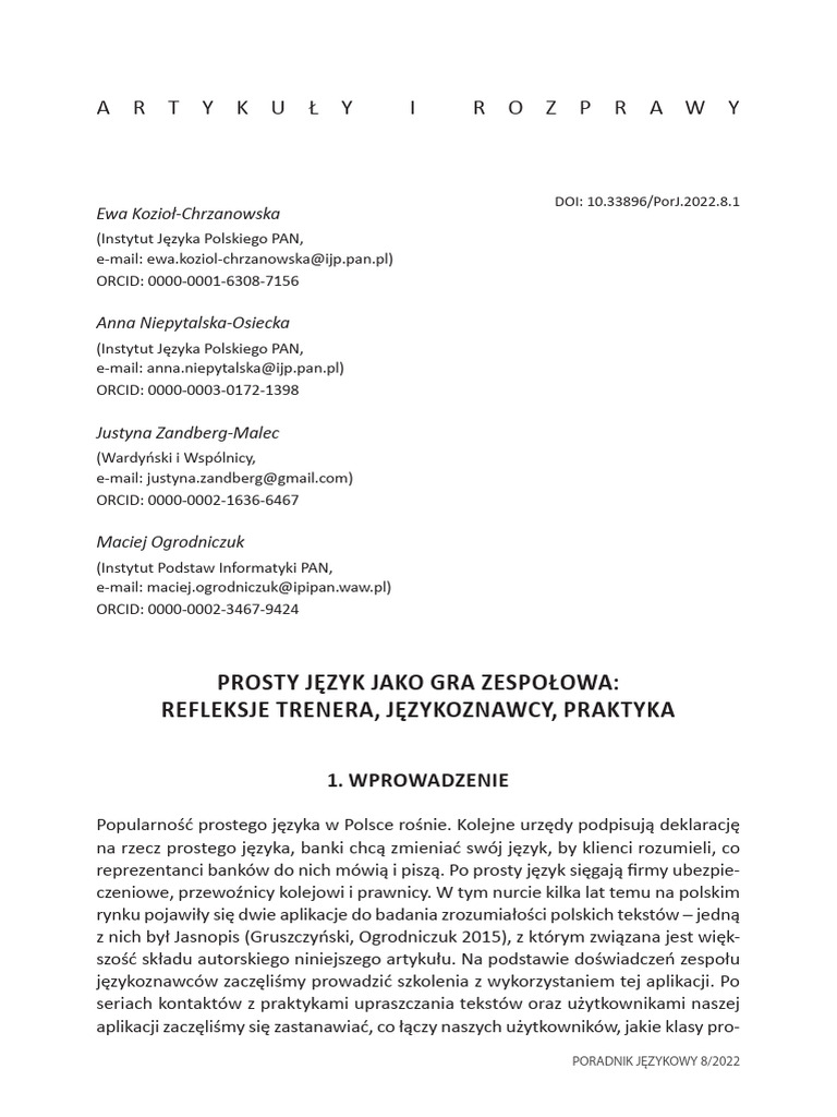 Prosty J Zyk Jako Gra Zespo Owa 1673036605 | PDF