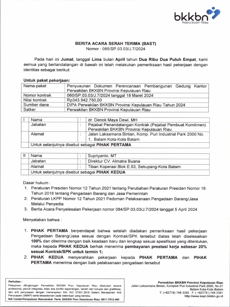 5 Appril 2024 - Bast Termin 1 - Pra Rancangan - Almatra | PDF