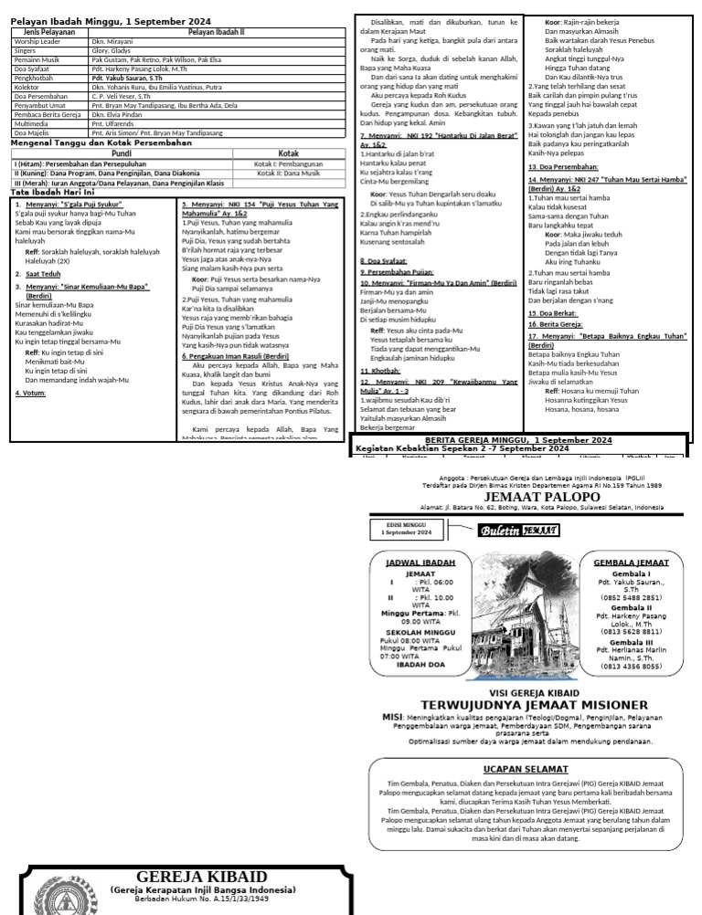 Buletin 1 September | PDF