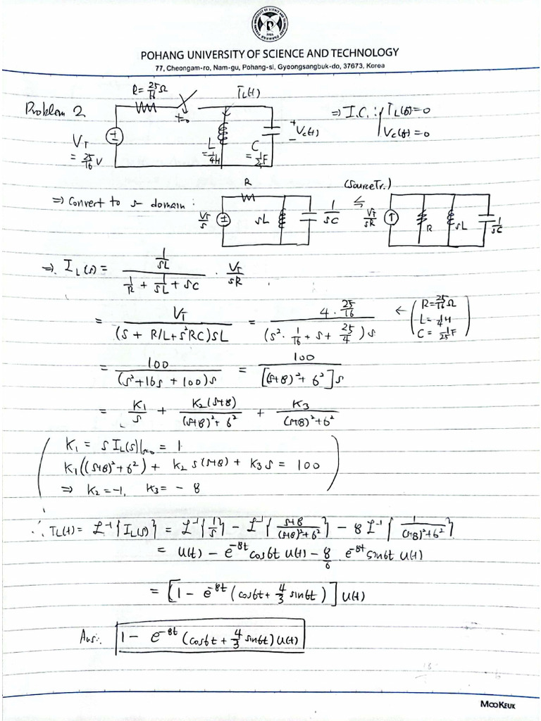 회로이론 HW10 - 2 | PDF