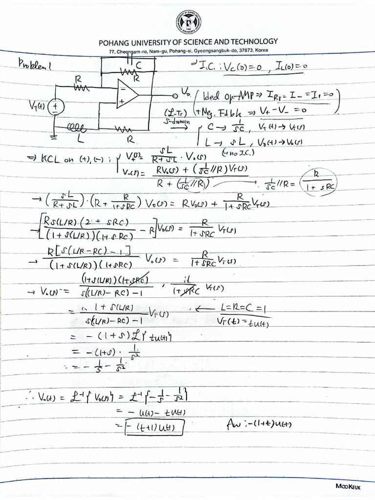회로이론 HW10 - 1 | PDF