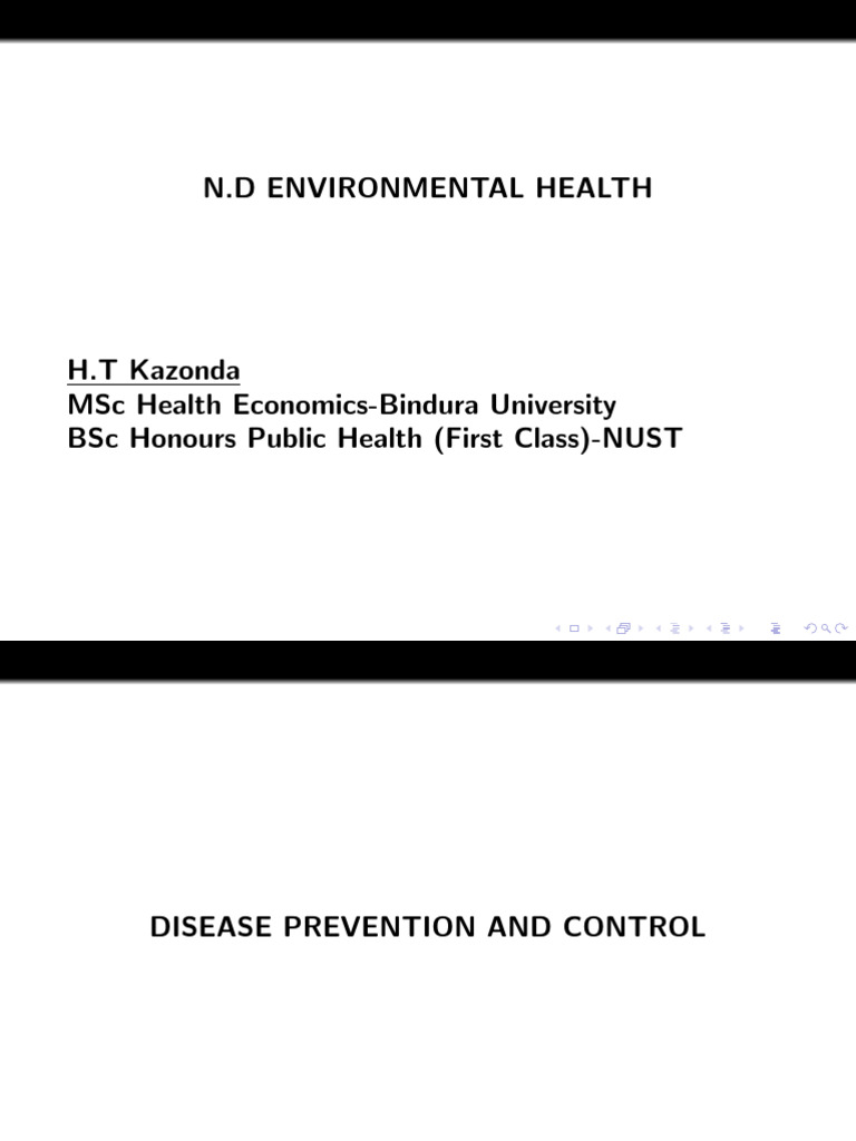 Disease Prevention and Control | PDF