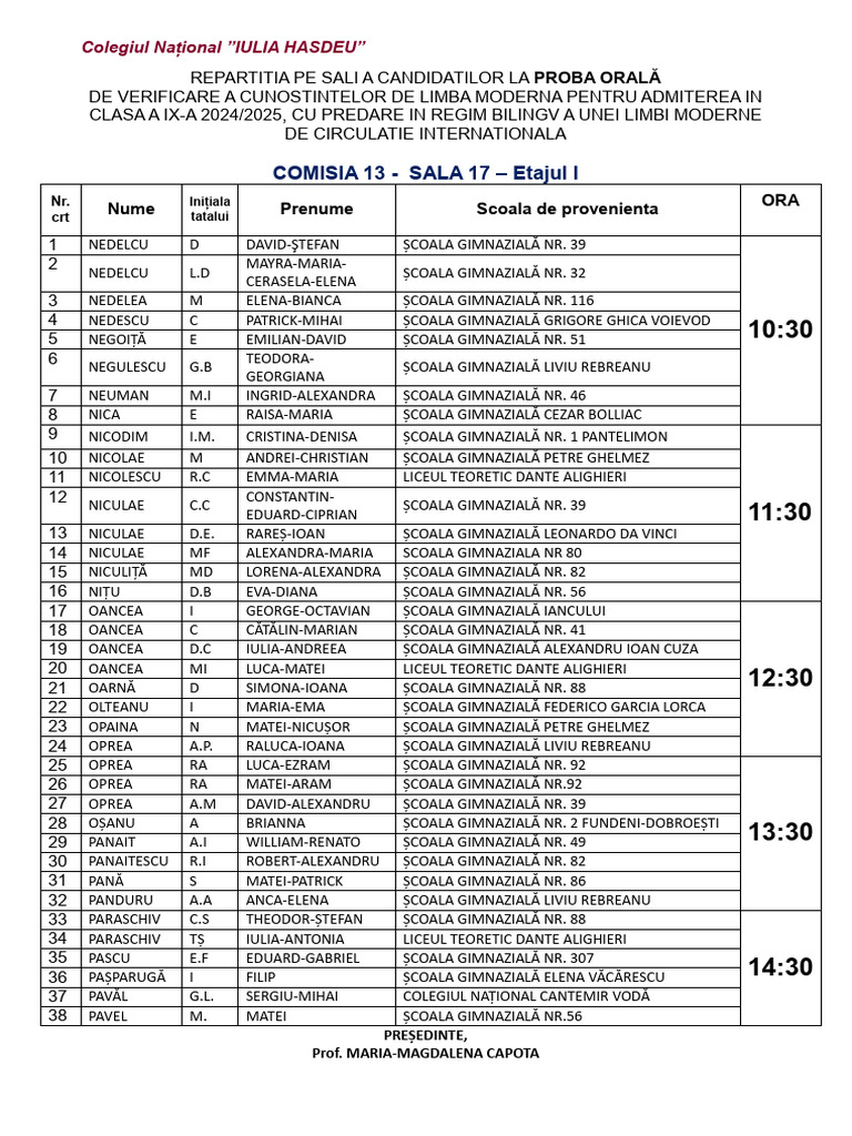 Bilingv-Oral c13 Sala17 | PDF