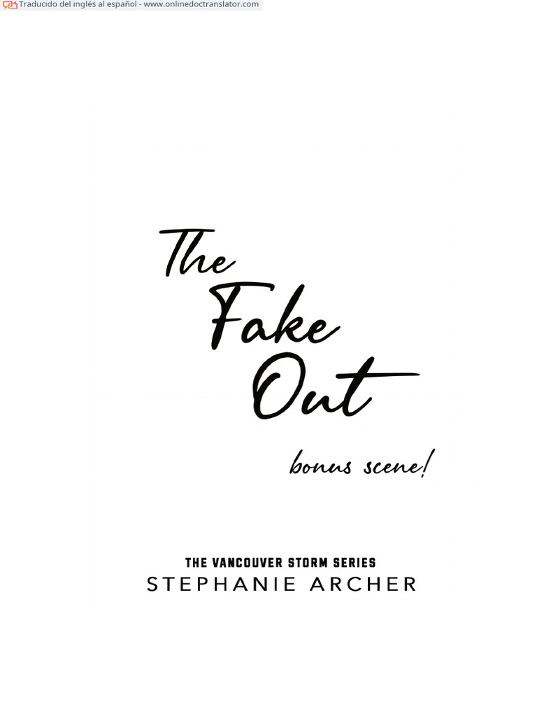 The Fake Out Bonus Scene - Stephanie Archer - En.es | PDF