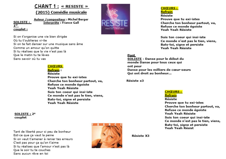 Chant 1 Resiste | PDF