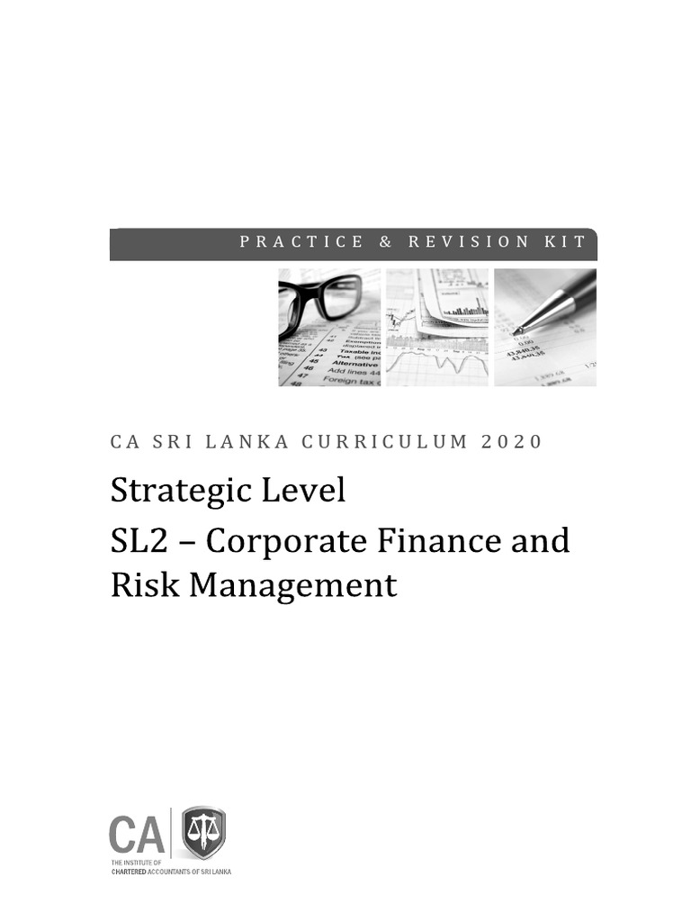 SL 2 Corporate Finance & Risk Management (Revision Kit) | PDF