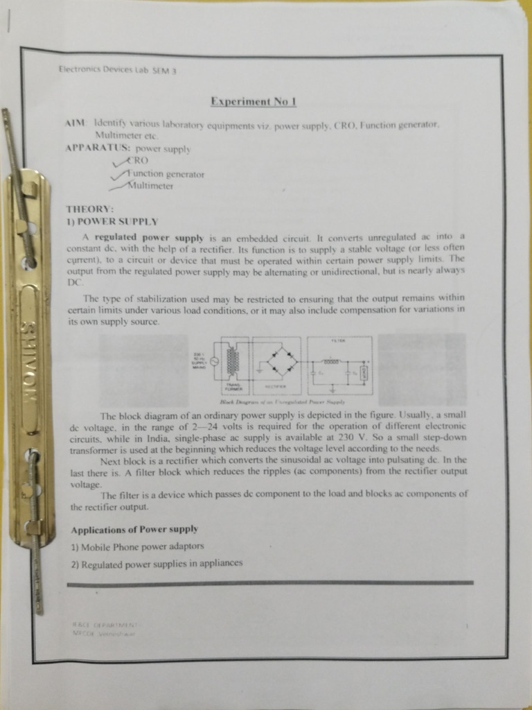 Electronic Device Lab Manual | PDF