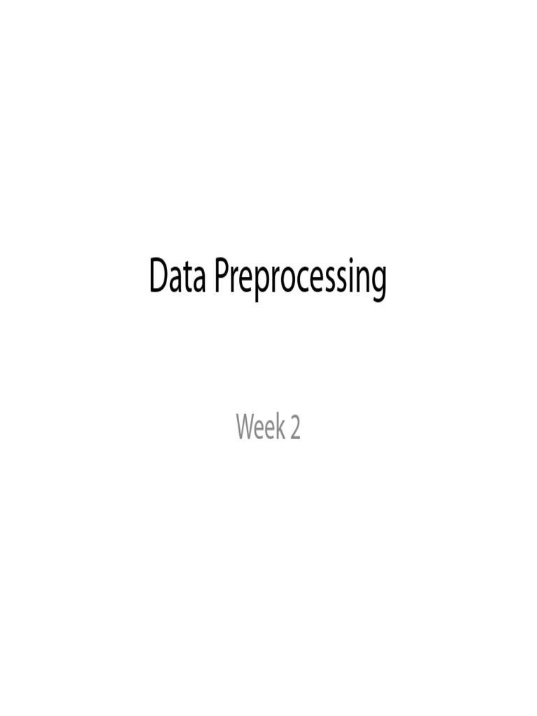 Data preprocessing | PDF