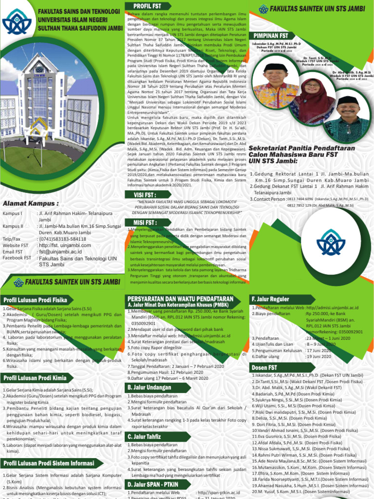 Brosur SAINTEK UIN STS | PDF