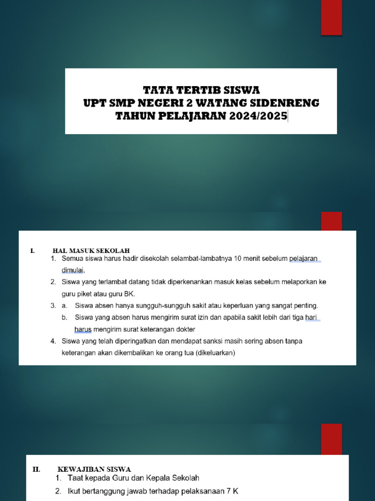 Tatib Sekolah | PDF