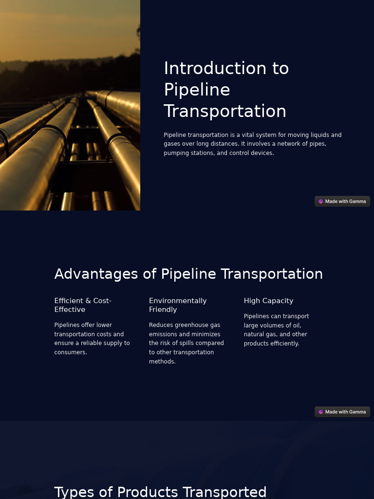 Introduction To Pipeline Transportation | PDF