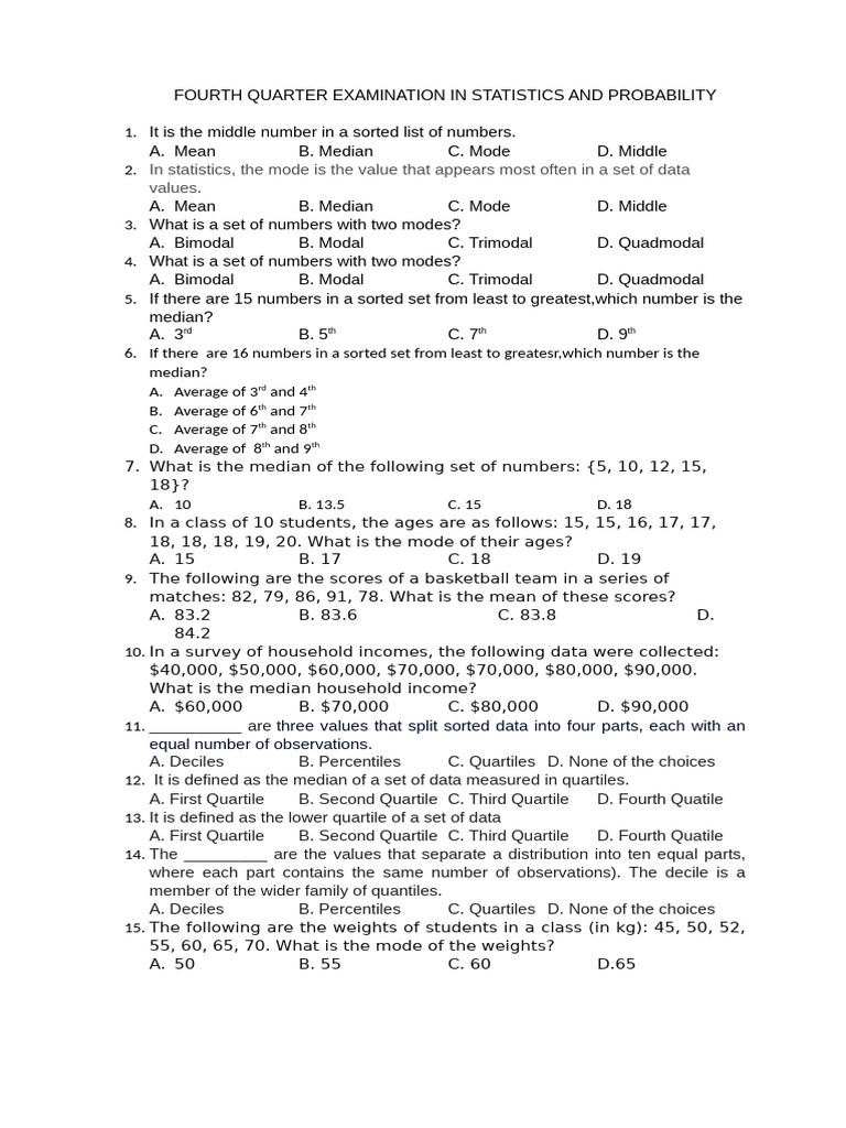 Stat and Prob | PDF
