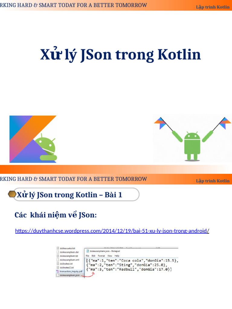 83-X Lý JSon Trong Kotlin | PDF