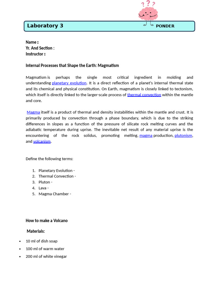 Earth and Science Lab Activity 3 | PDF