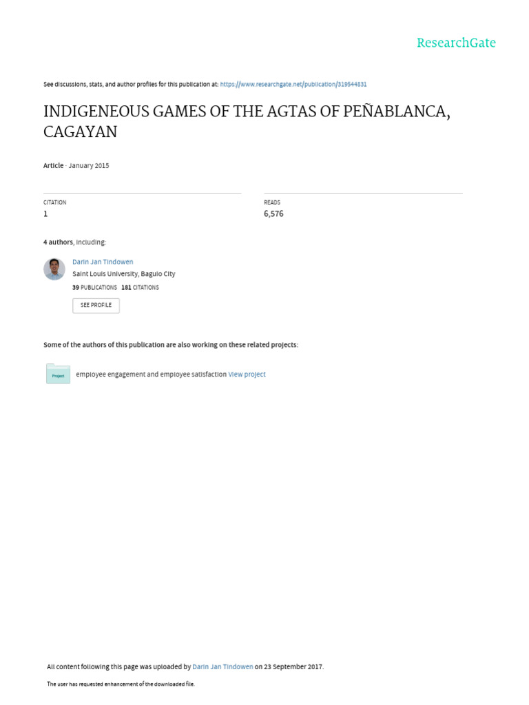 Indigenous Games of Aetas | PDF