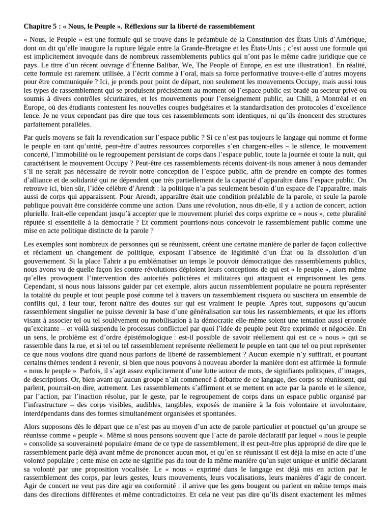 Chapitre 5 J. Butler 2 | PDF