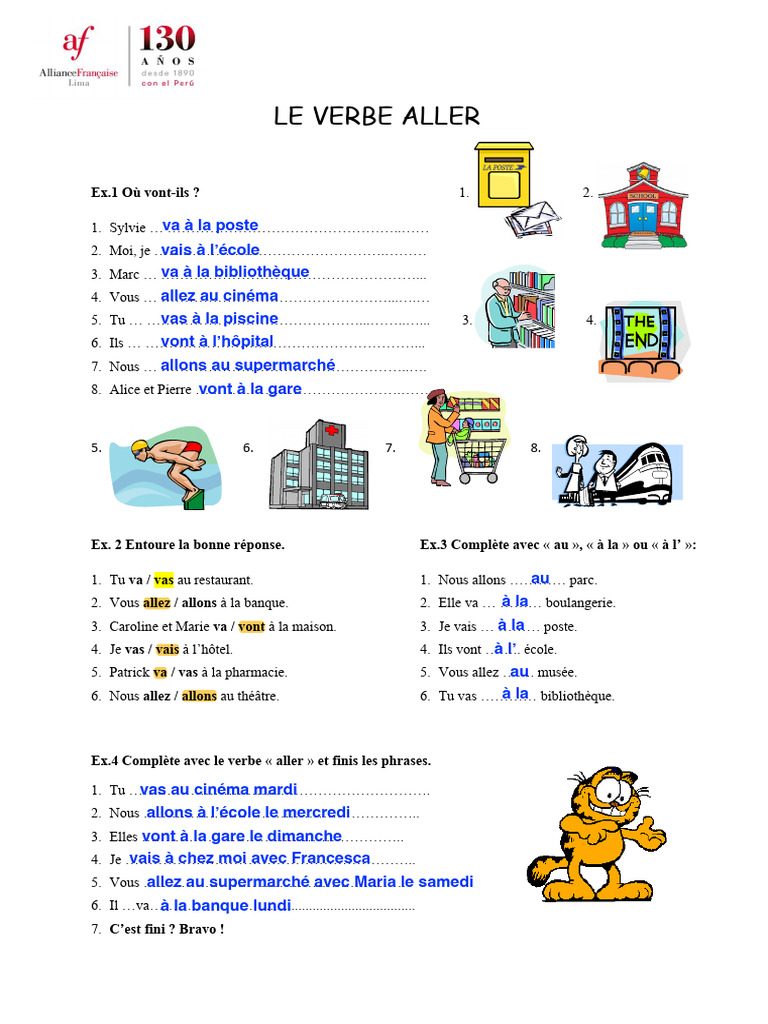 Le Verbe Aller Desktop Mfb0lrd | PDF