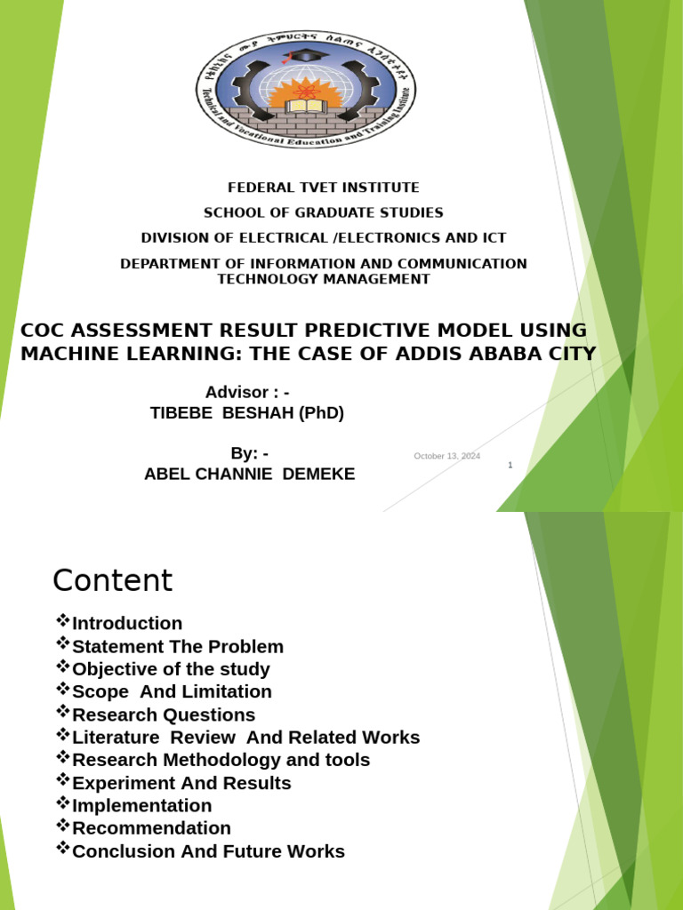 Abel Final Thesis Tvet PPT Final | PDF | Statistical Classification | Data Mining