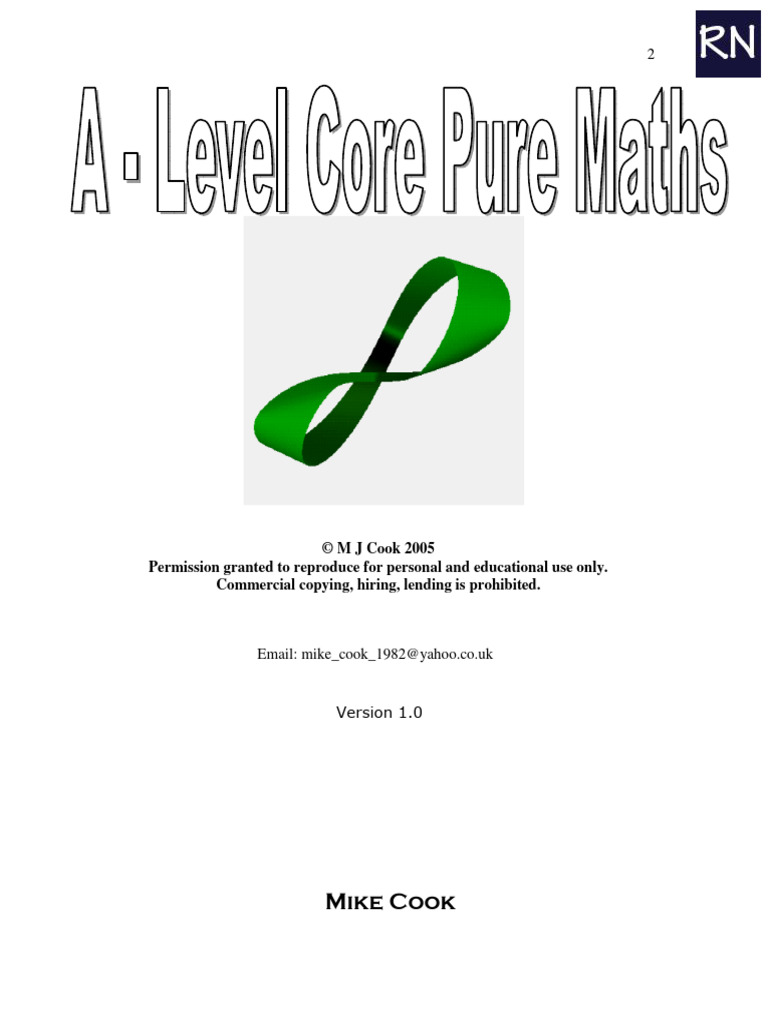 01 A Level Core Maths p1 & p3 | PDF
