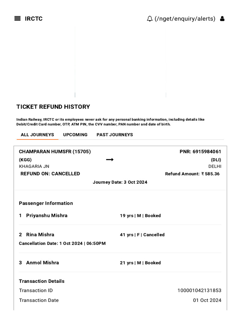 IRCTC Next Generation Eticketing System | PDF | Personal Finance ...