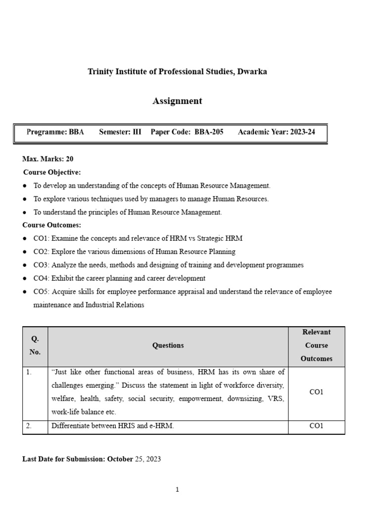 Assignment HRM | PDF