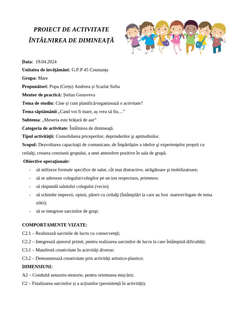 Intalnirea de Dimineata | PDF