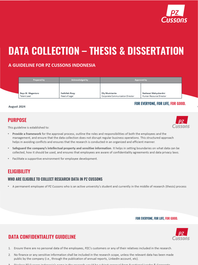 Data Collection - Guideline | PDF