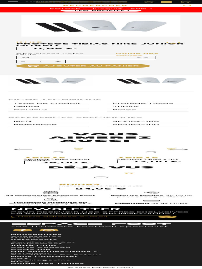 Protege Tibias Nike Junior Guard | PDF