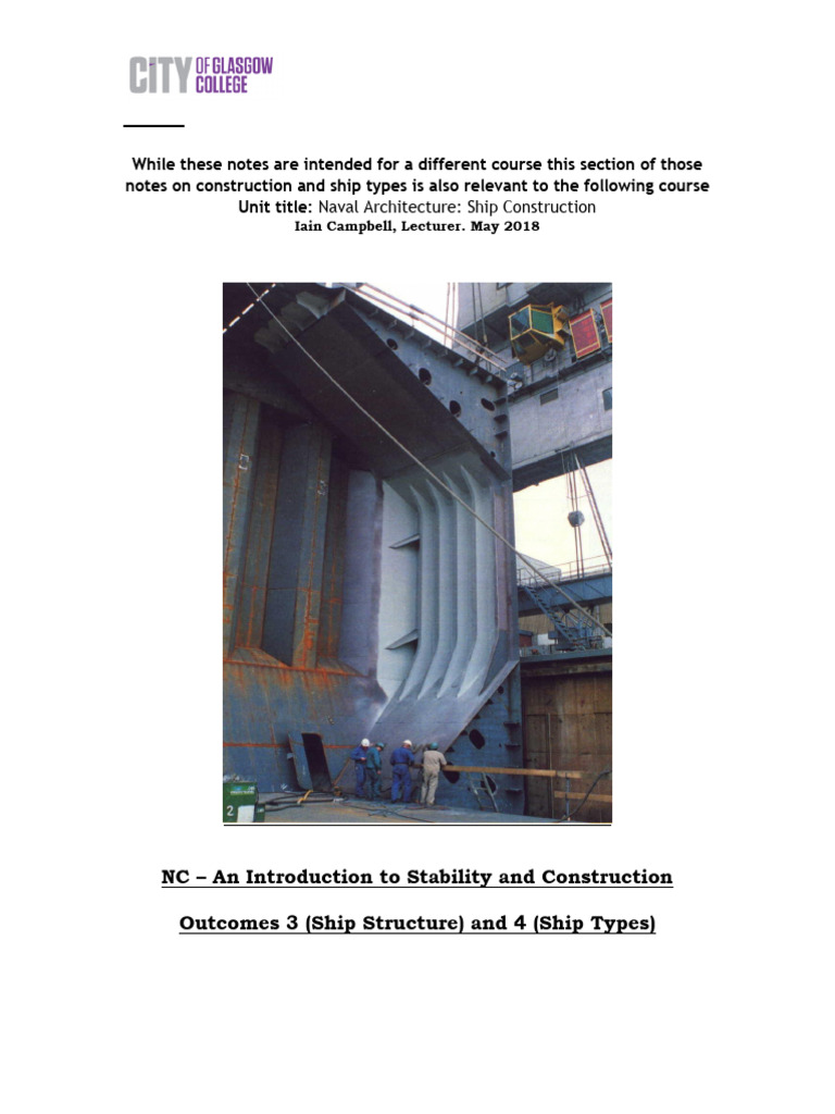 Construction and Ship Types | PDF