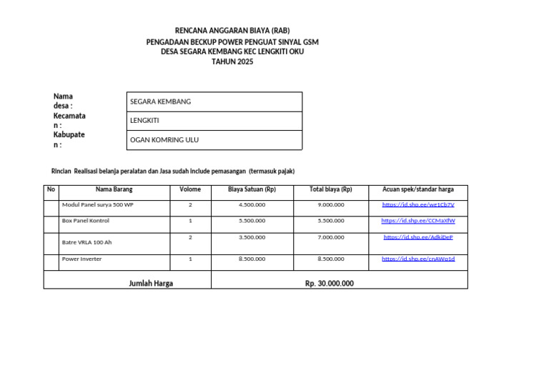 Rab Plts Segaro Final | PDF