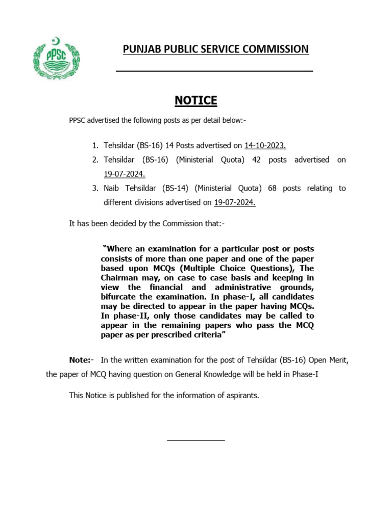 Revised NOTICE of Tehsildar - 241004124333 | PDF