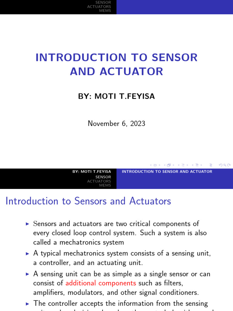 Sensor and Actuator | PDF