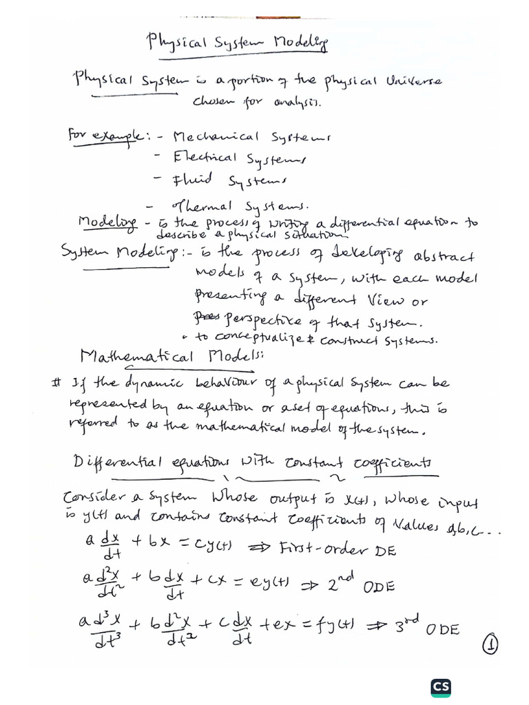 Chapter 2-System Modeling | PDF