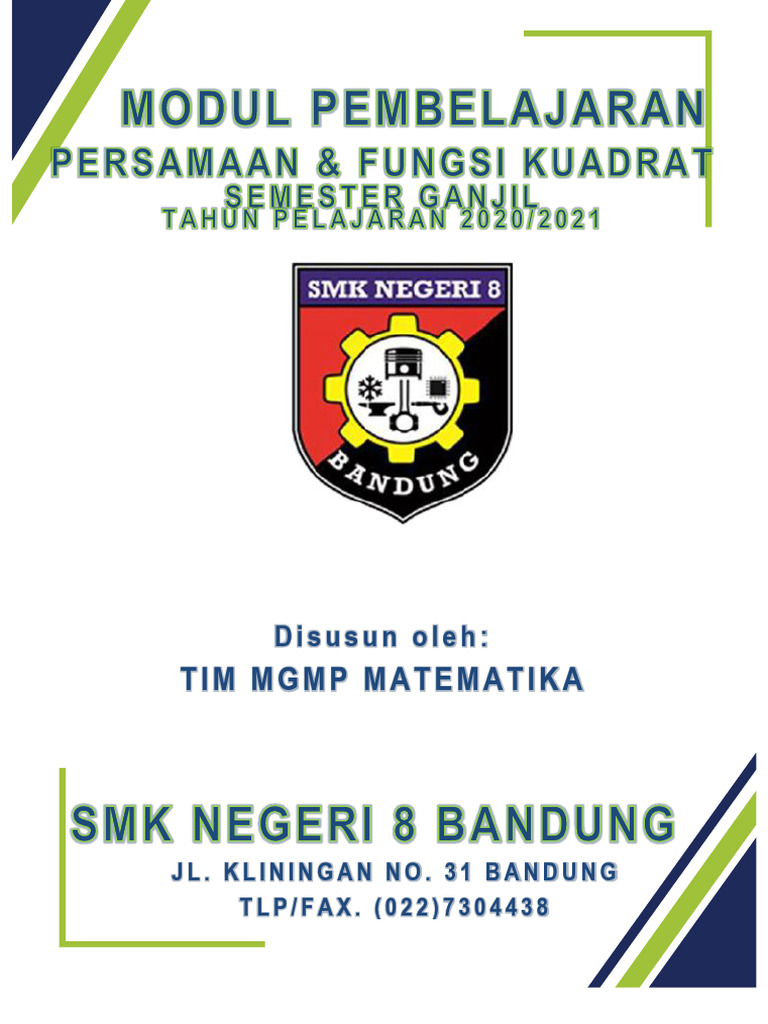 Modul 08 Persamaan & Fungsi Kuadrat | PDF