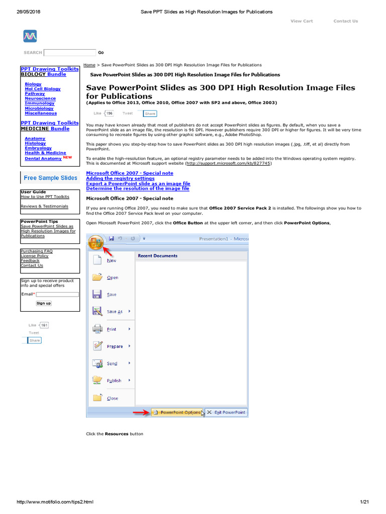Save PPT Slides As High Resolution Images For Publications | PDF