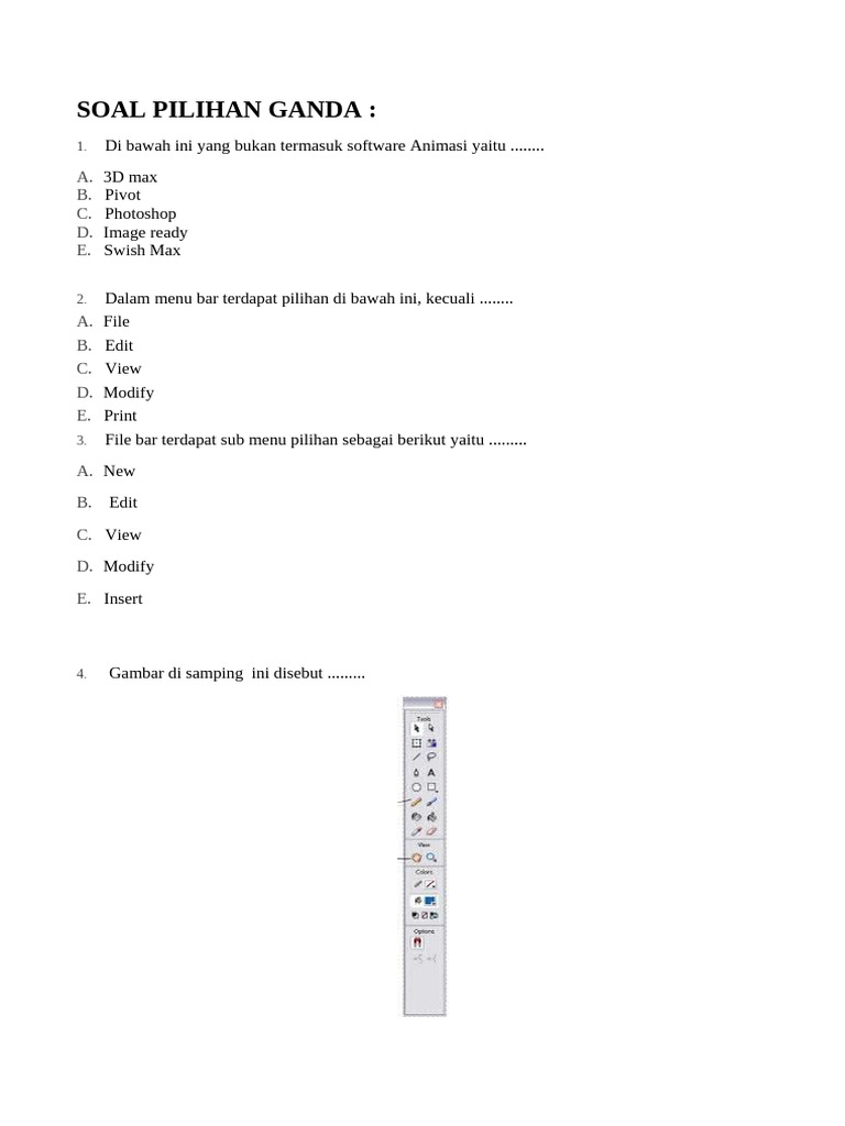 Soal Pilihan Ganda TTG Flash | PDF