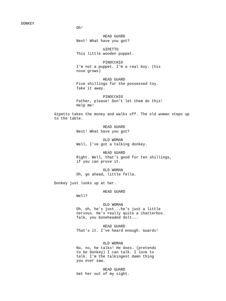 Shrek script 2 | PDF