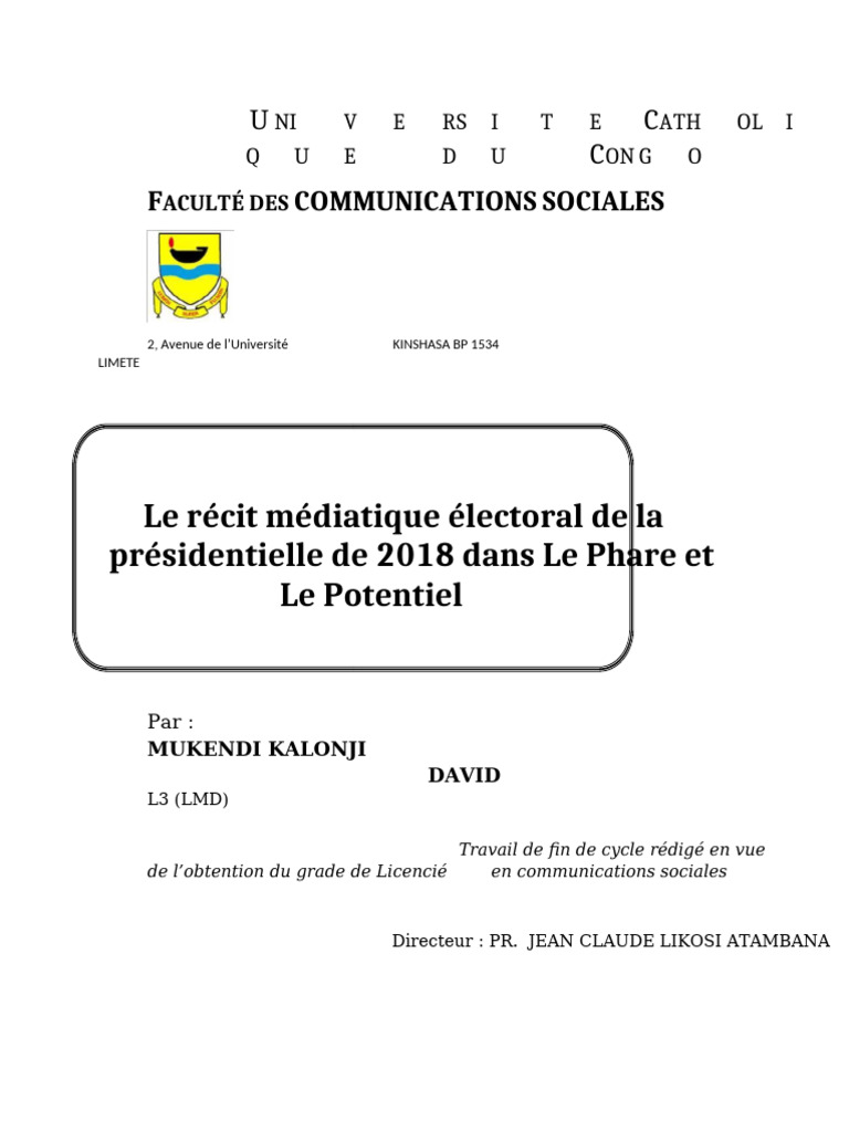 TFC David Mukendi Version Finale | PDF